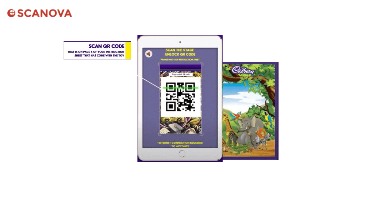 Using Stage Unlock QR Codes In Cadbury PlayPad App